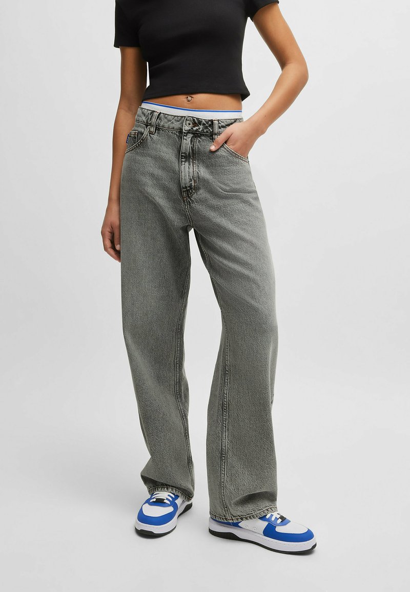 HUGO LENI - Jeans Straight Leg - silver/grau - Zalando