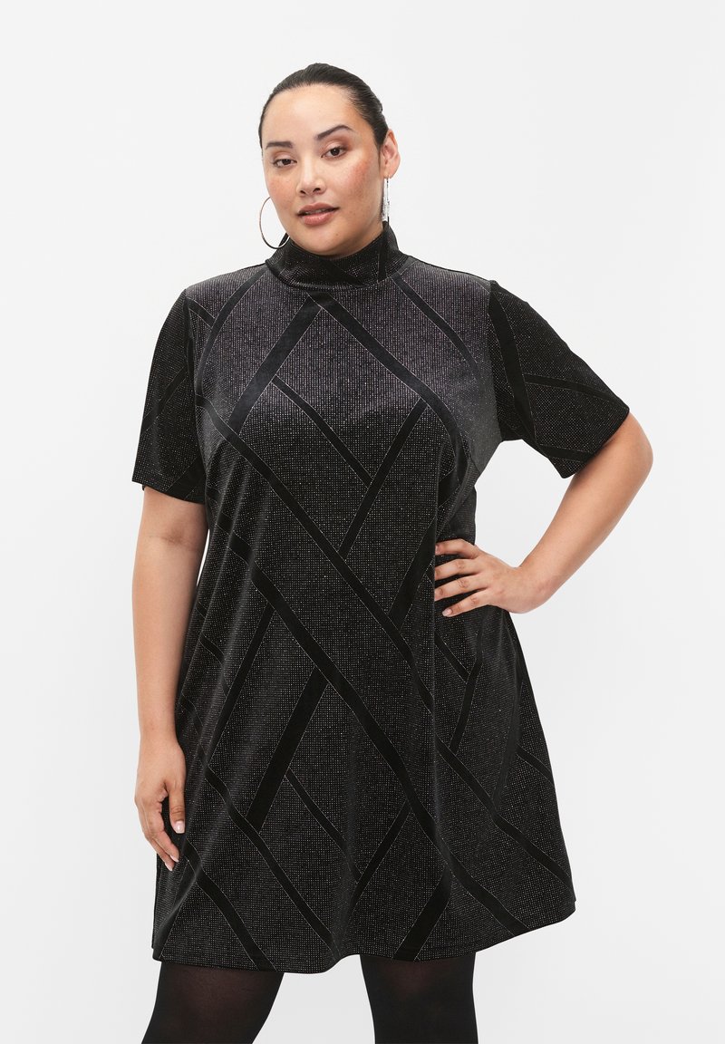 Zizzi WITH GLITTER AND TURTLENECK - Cocktail dress / Party dress ...