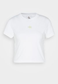 Calvin Klein Jeans MONOLOGO BABY TEE - T-shirt basique - bright white/blanc - ZALANDO.FR