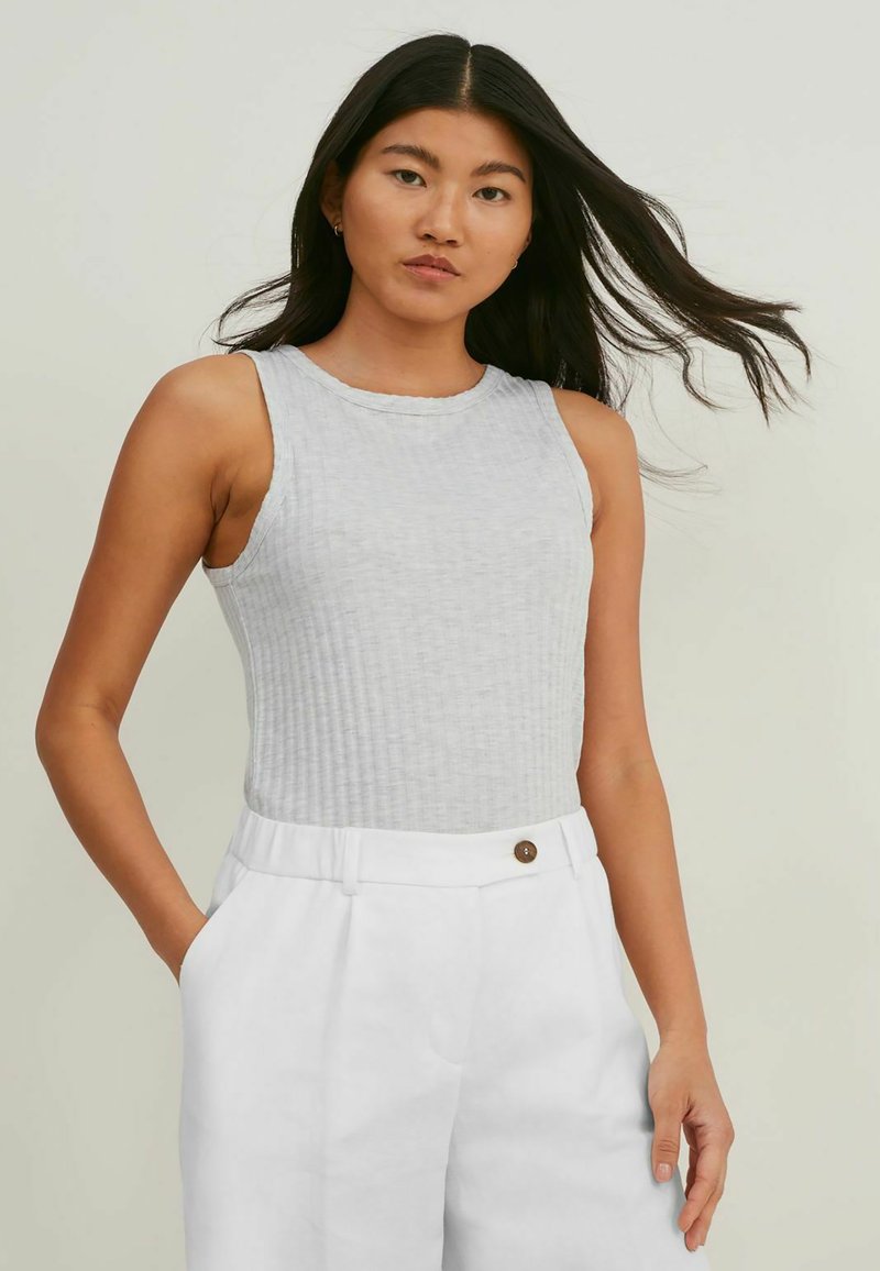 C&A Top - light gray-melange/light grey - Zalando.de