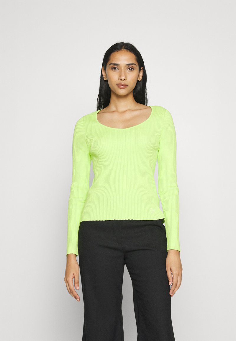KARL LAGERFELD FEMININE - Jumper - neon green - Zalando.co.uk