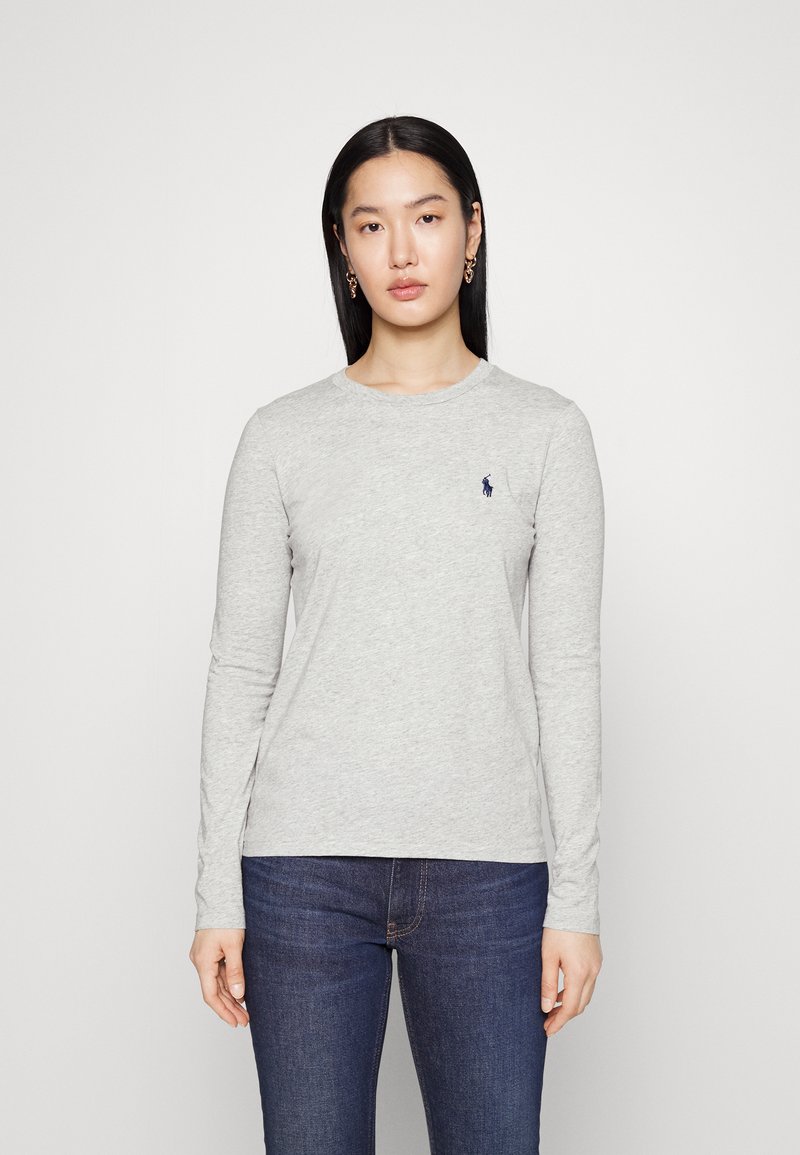 Polo Ralph Lauren LONG SLEEVE - Longsleeve - cobblestone heather/grijs ...