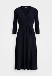 Lauren Ralph Lauren Petite SURPLICE JERSEY DRESS - Vestito di maglina - lighthouse navy/blu ...