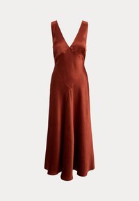 Polo Ralph Lauren SATIN PANELED DRESS - Koktélruha / Partiruha - rust ...