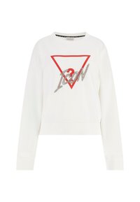 Guess CON LOGO TRIANGOLO ICON - Sweater - bianco/wit - Zalando.nl
