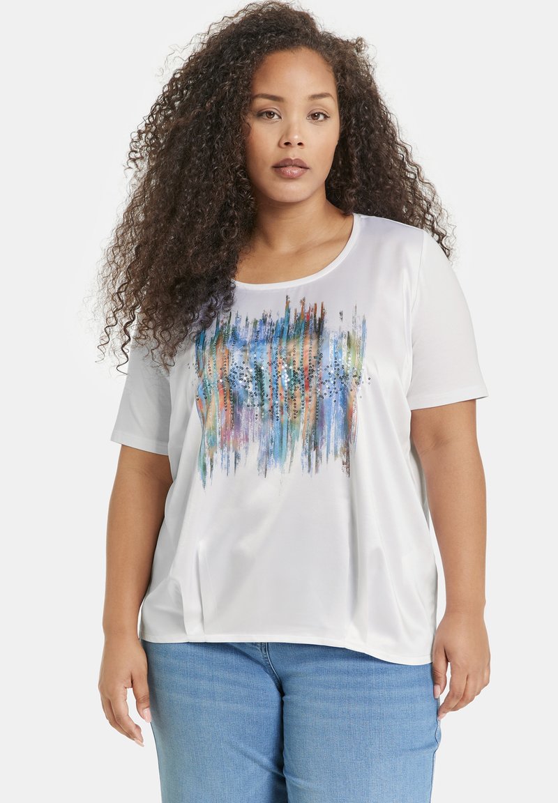 Samoon Bluse - white gemustert/weiß - Zalando.de