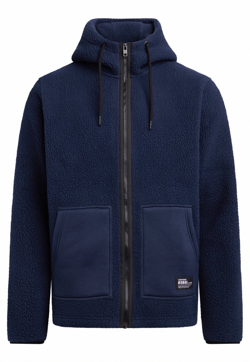 Redefined Rebel ELMER REGULAR FIT - Fleece jacket - navy/dark blue ...