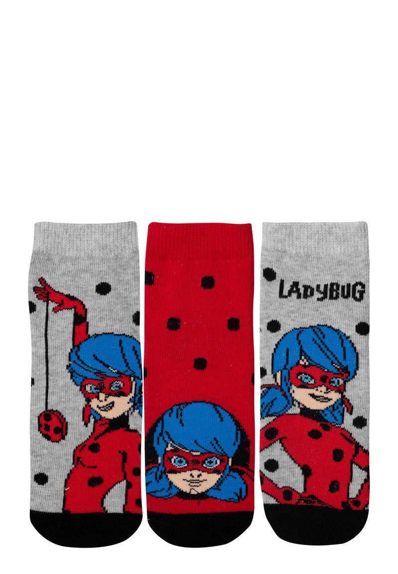 Miraculous 3ER PACK MIRACULOUS LADYBUG - Socks - rot grau/dark red ...