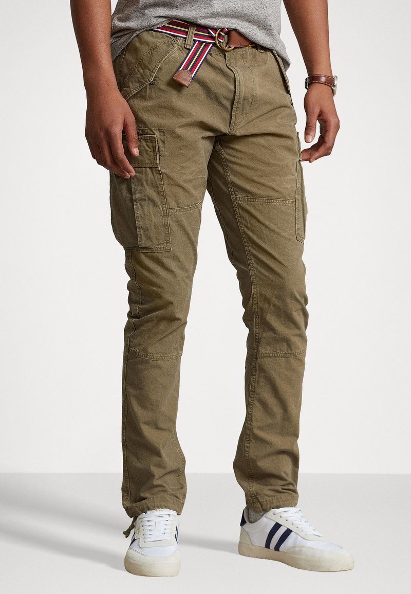 Polo Ralph Lauren SLIM FIT PANTS - Cargo trousers - outdoors olive ...