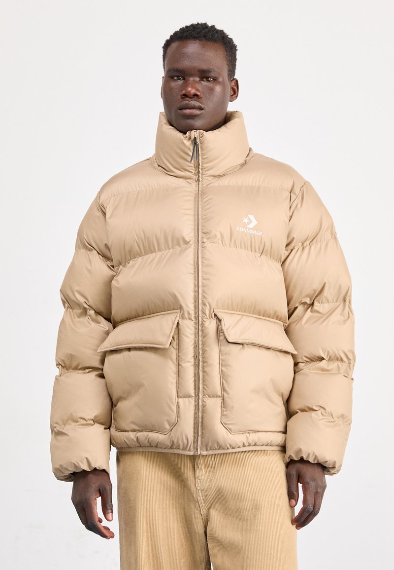 Converse POCKET PUFFER JACKET - Winter jacket - beige - Zalando.ie
