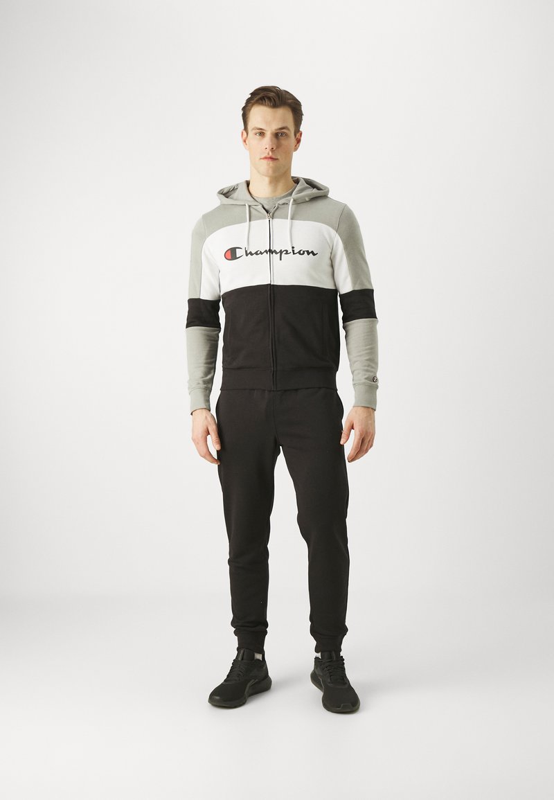 Champion HOODED FULL ZIP SUIT - Survêtement - black/grey/white/noir - ZALANDO.FR