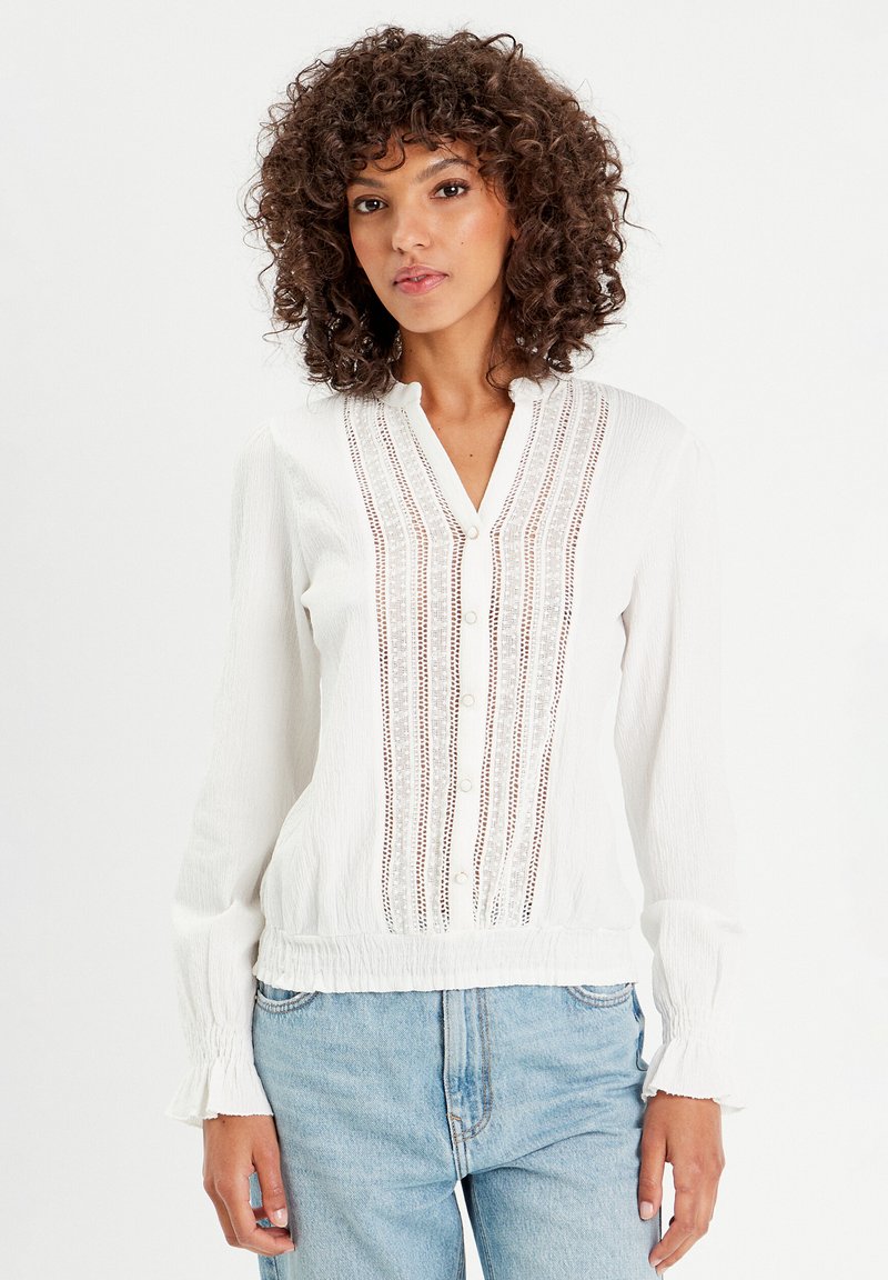 Cache Cache LANGÄRMELIGE - Blusa - ecru/crema - Zalando.es