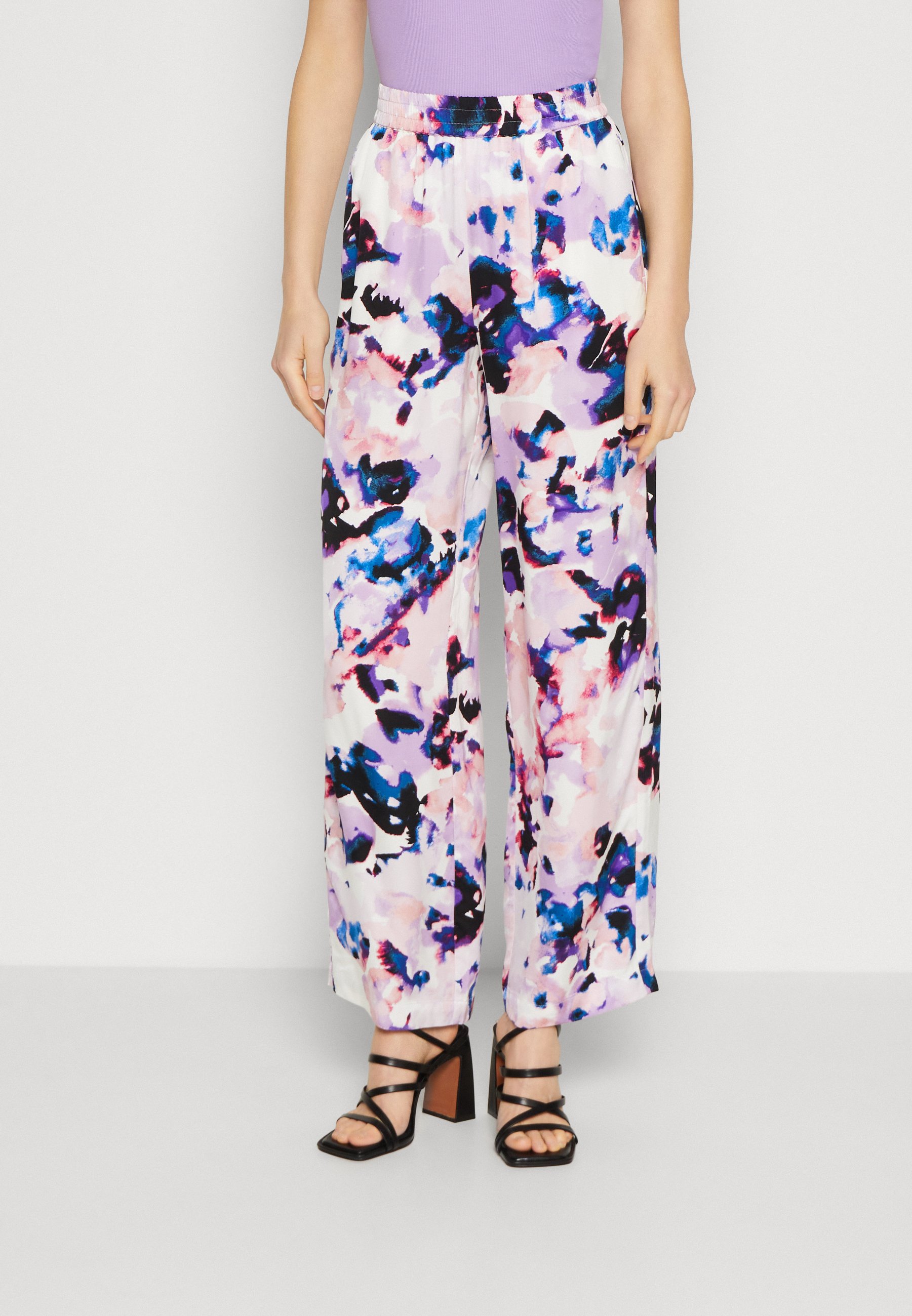 Selected Femme Stoffhose - moonlite mauve/mehrfarbig - Zalando.ch