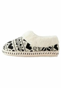 Next REGULAR FIT - LINED SHOOT - Slippers - black white/beige - Zalando