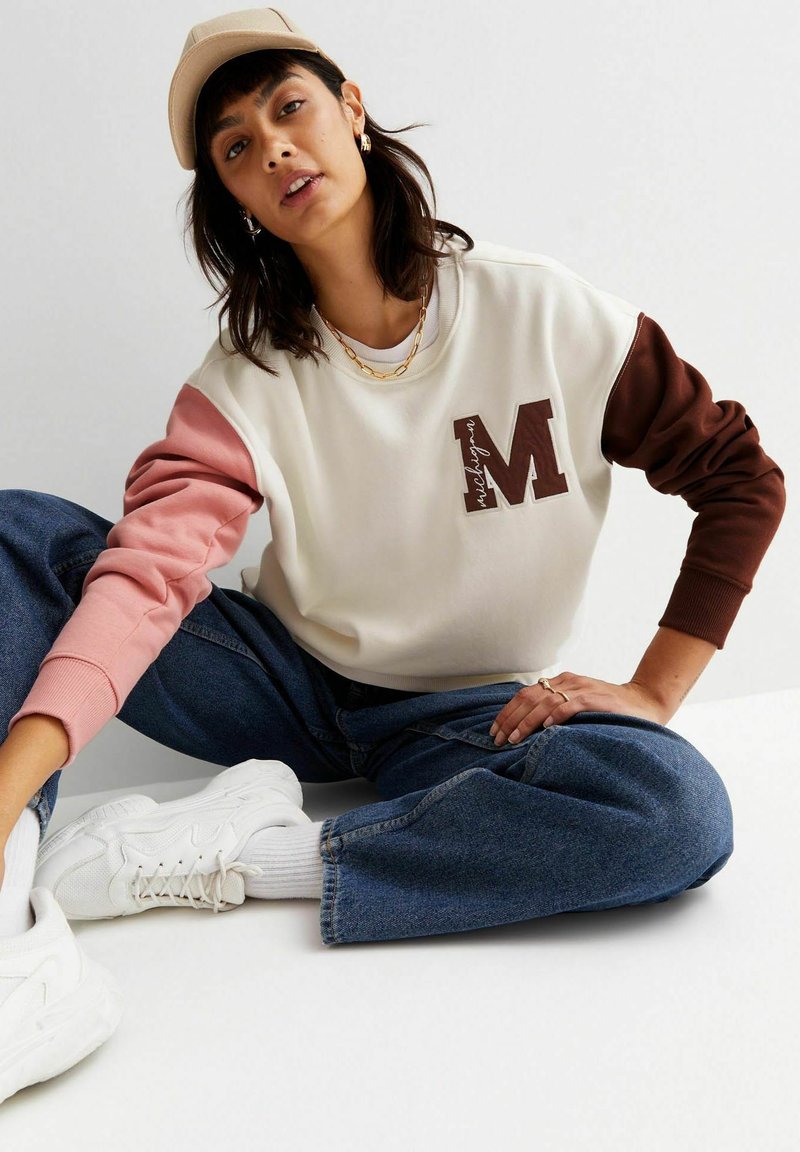 New Look BLOCK VARSITY - Sweatshirt - off white/écru - ZALANDO.FR