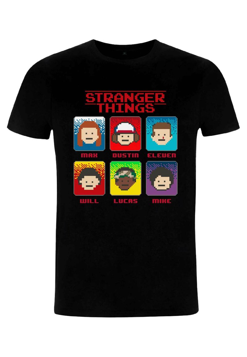 Henry Tiger STRANGER THINGS 8 BIT STRANGER - T-Shirt print - black ...