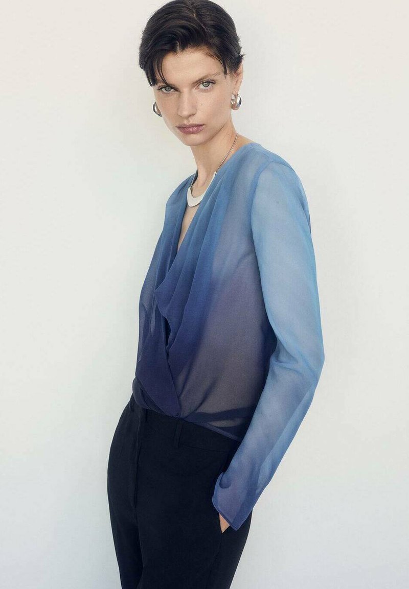 Mango Blus - dark blue/mörkblå - Zalando.se
