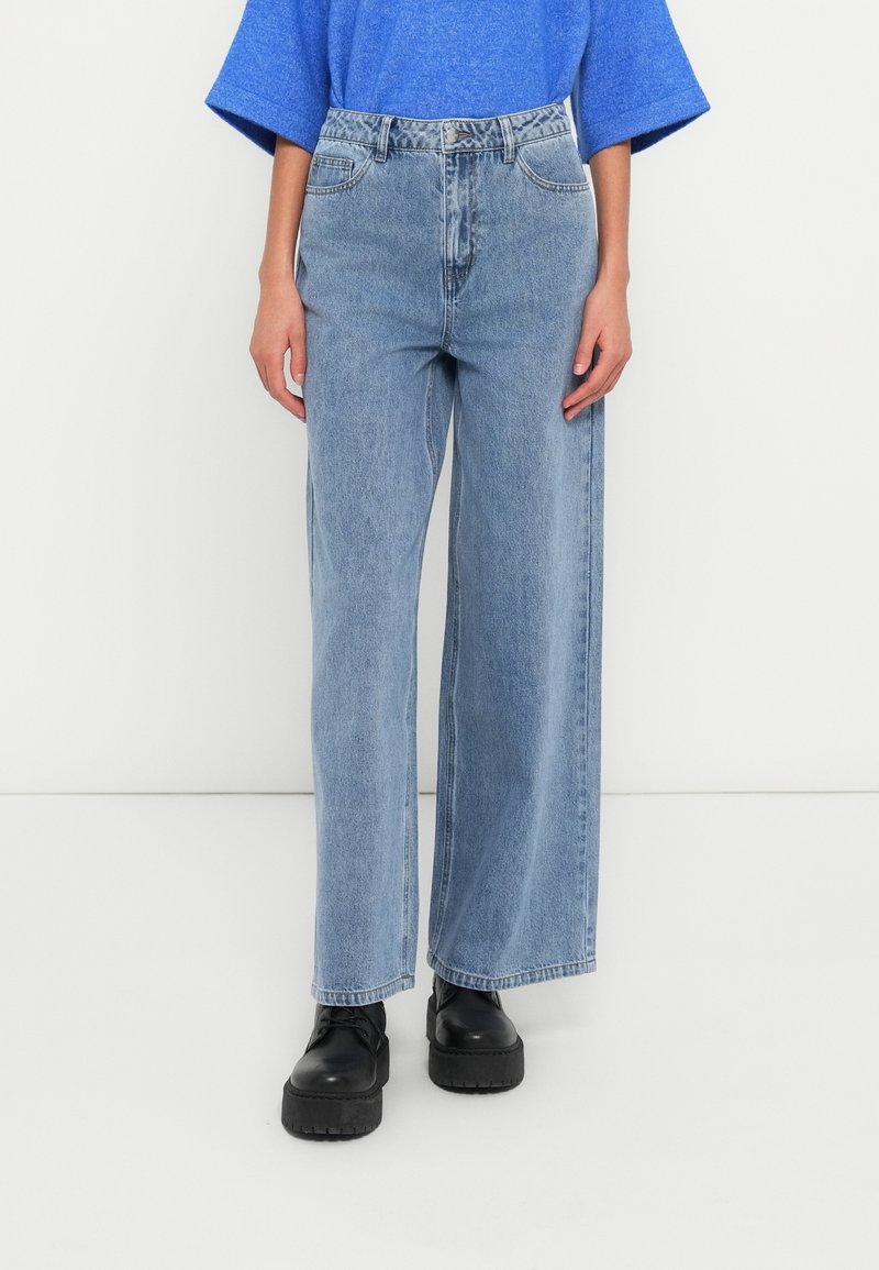 Object OBJLUCA - Wide Leg - light blue denim/light-blue denim - Zalando ...