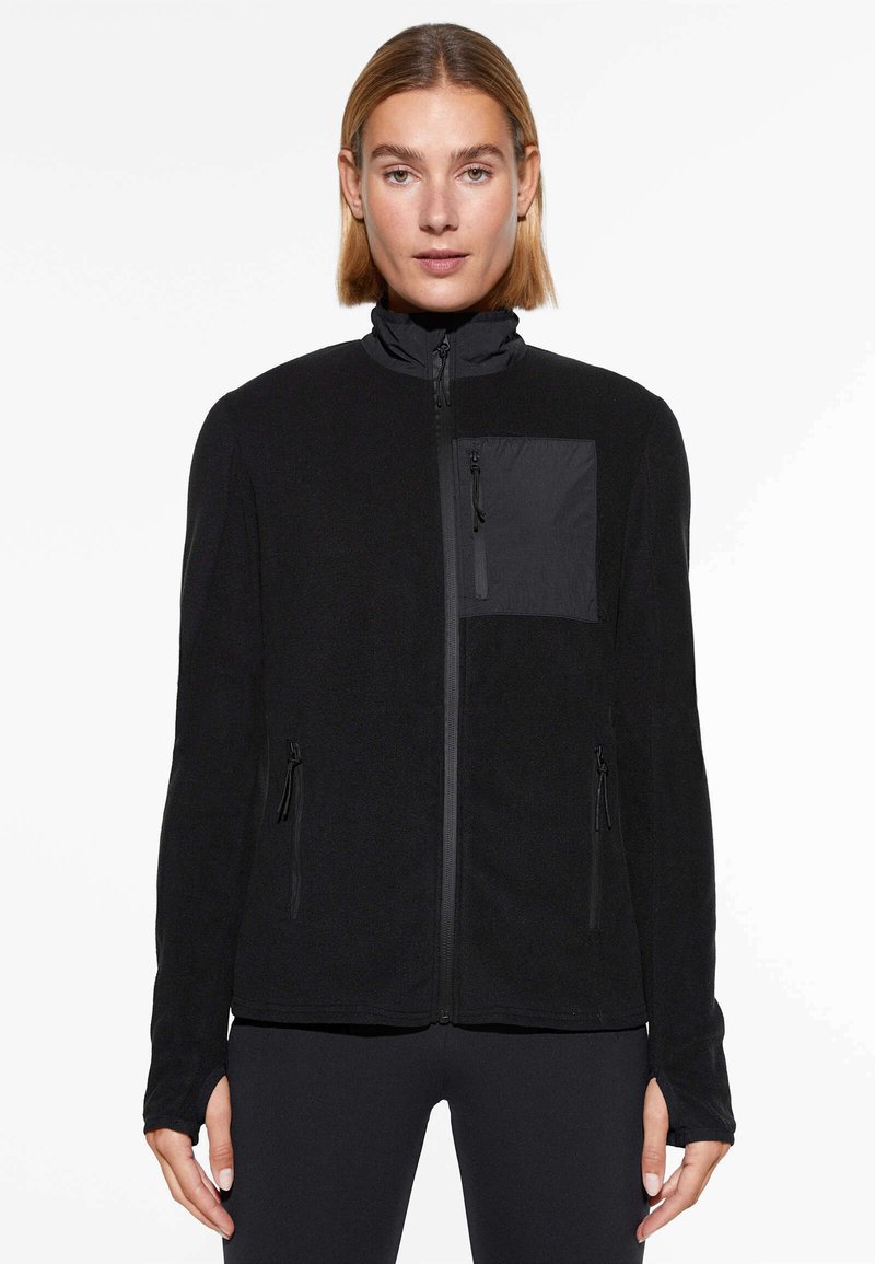 OYSHO Fleecejas - black/zwart - Zalando.nl