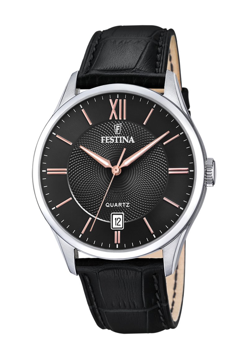 Festina CLASICO - Watch - black/rose gold-coloured - Zalando