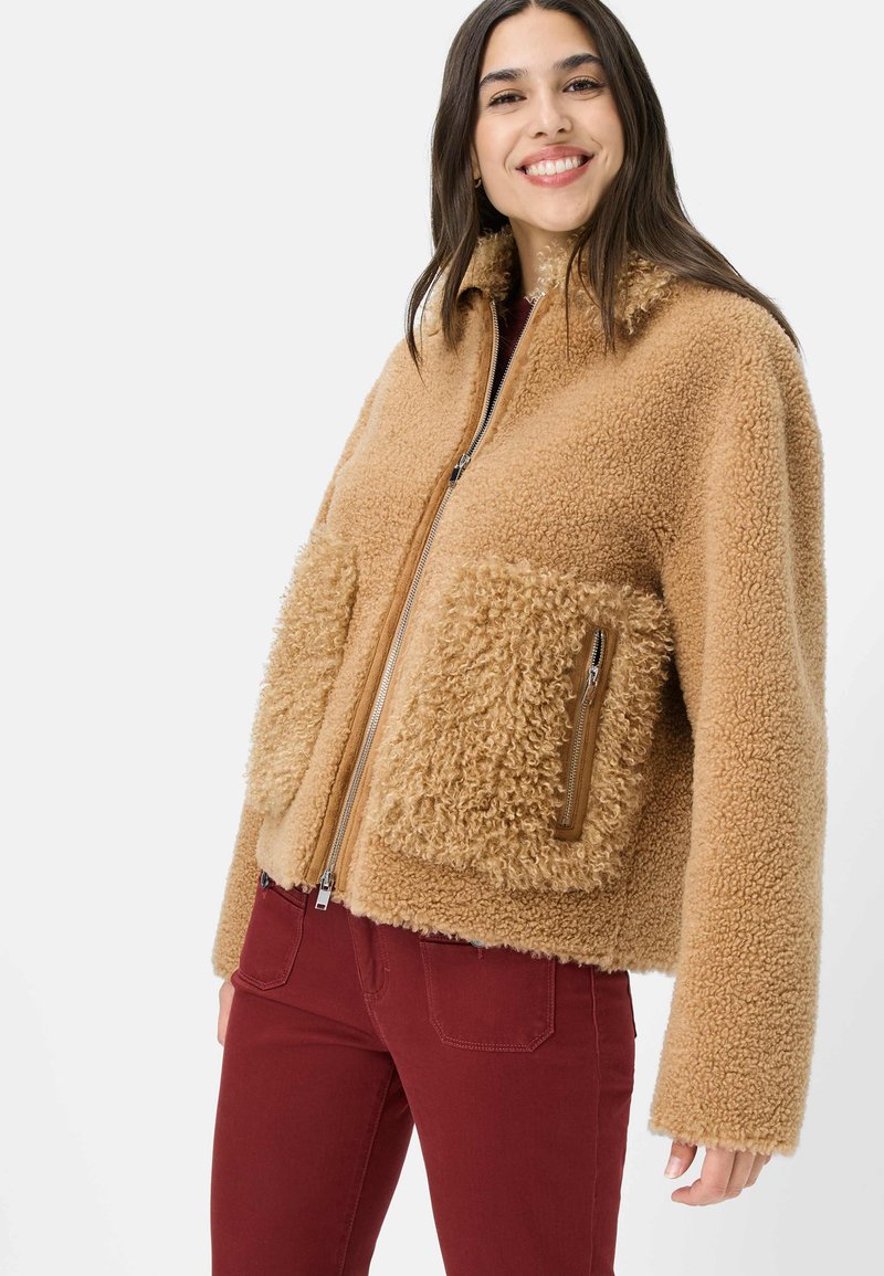 FUCHS SCHMITT Fleece jacket - camel/white - Zalando