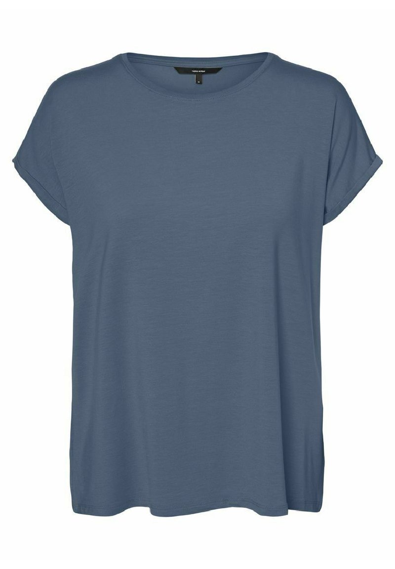 Vero Moda VMAVA PLAIN - T-shirt basic - china blue/blauwgrijs - Zalando.nl