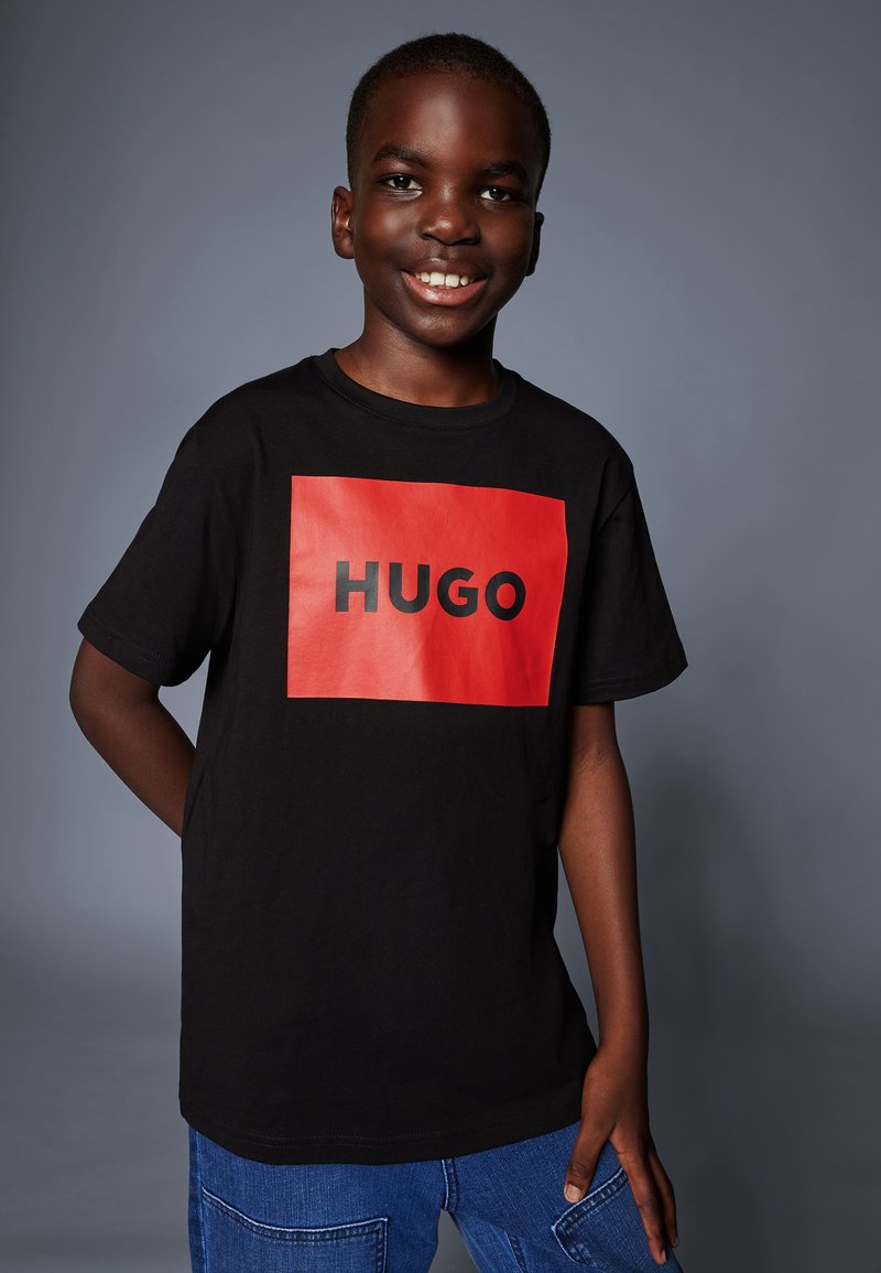 HUGO Kids SHORT SLEEVES - T-shirt con stampa - black/nero - Zalando.it