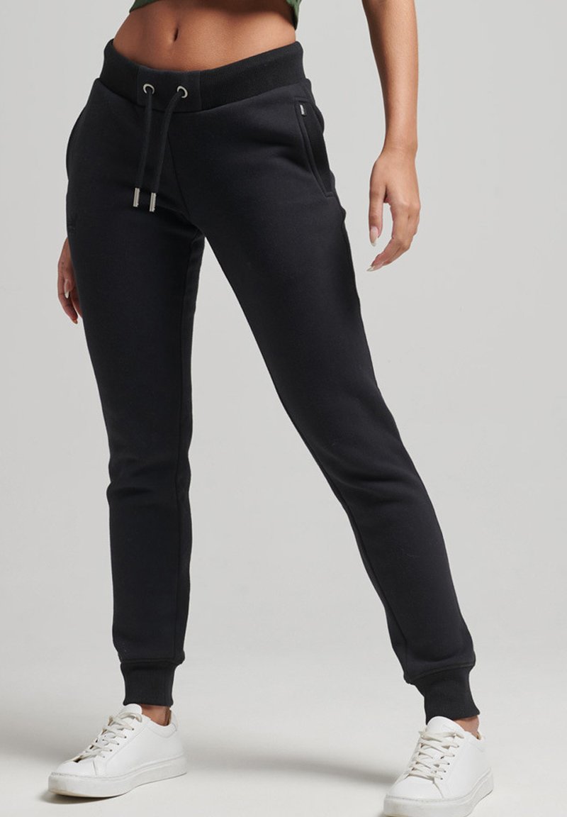 Superdry Vintage Logo Embroidered Tracksuit Bottoms Black Zalando De