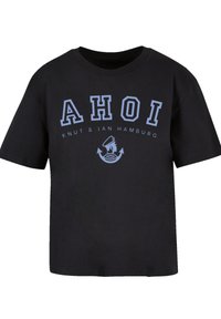 F4NT4STIC AHOI KNUT & JAN HAMBURG - T-Shirt print - schwarz - Zalando.de