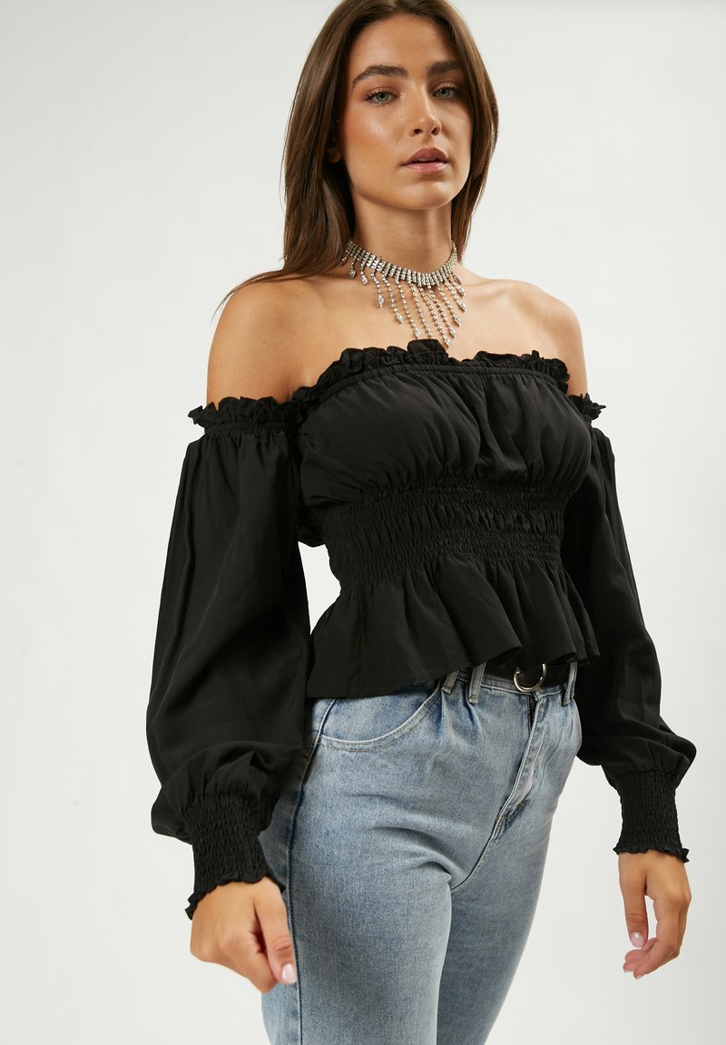 INFLUENCER OFF-SHOULDER - Blouse - black/noir - ZALANDO.FR