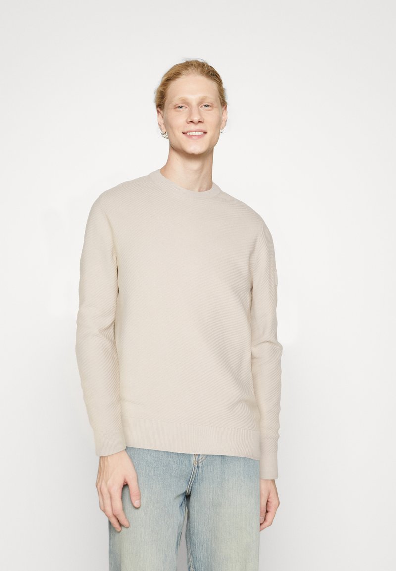 Jack & Jones JCOCLASSIC CREW NECK - Pullover - moonbeam/écru - ZALANDO.CH