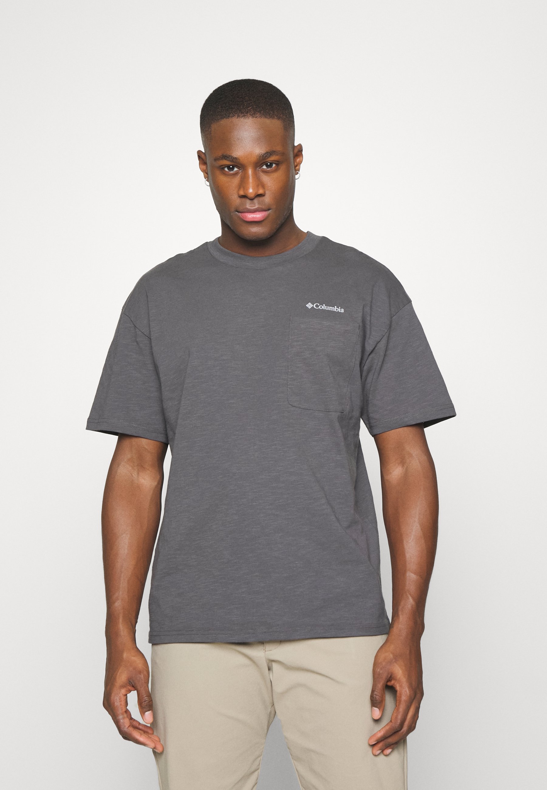 Columbia BREAK IT DOWN™ TEE - T-Shirt basic - shark/schwarz - Zalando.ch