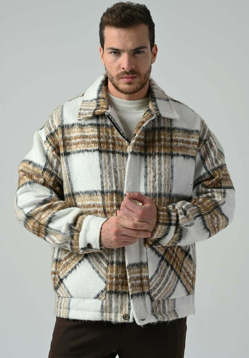 Antioch CHECKERED - Tunn jacka - brown/brun - Zalando.se