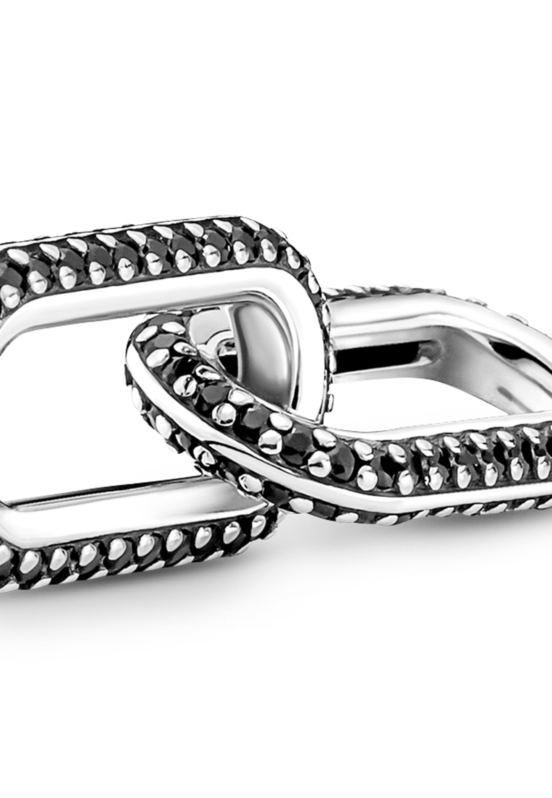 Pandora STYLING PAVE DOUBLE LINK Charm black schwarz Zalando
