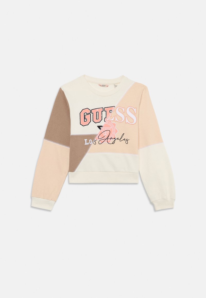 Guess JUNIOR ACTIVE - Felpa - natural beige/multi coloured/beige ...