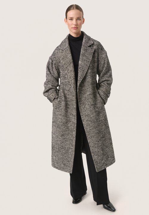 Object OBJKEILY COAT - Klassinen takki - fossil melange/beige - Zalando.fi