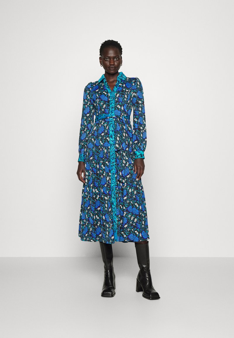 Diane von Furstenberg ALEA DRESS - Shirt dress - pass teal/eye rose ...