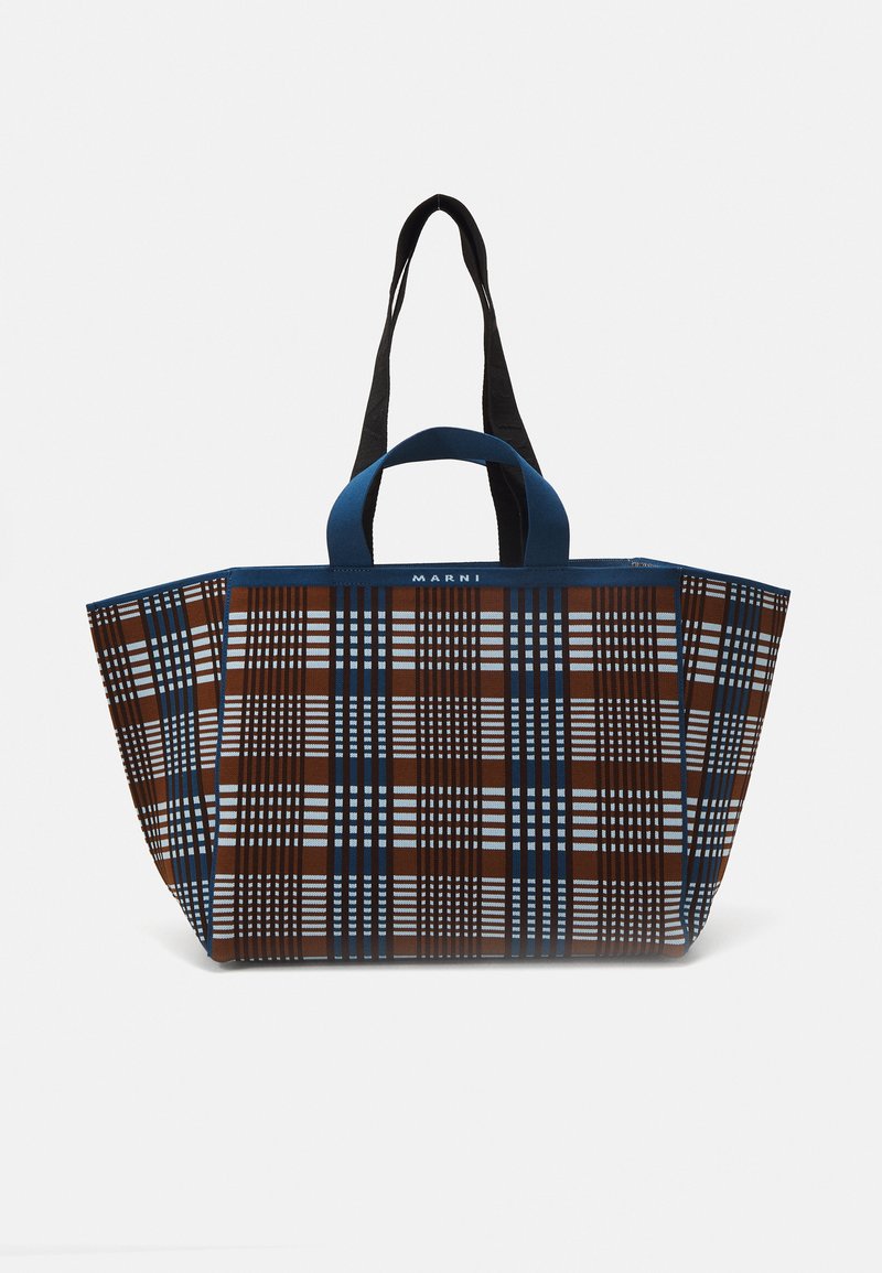 Marni SILLO BAG MEDIUM - Velká kabelka - light blue/rust/modrá - Zalando.cz