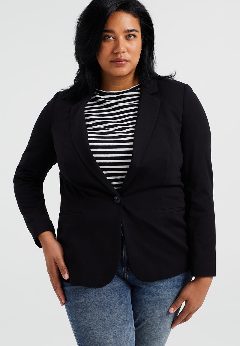 WE Fashion CURVE - Blazer - black/negro - Zalando.es