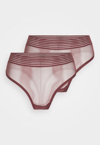 Triumph TEMPTING HIGHWAIST 2 PACK - String - decadent chocolate/marron - ZALANDO.FR