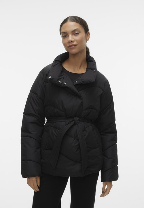 JDY JDYSUE SHORT PADDED BELT JACKET - Veste d'hiver - black/noir ...