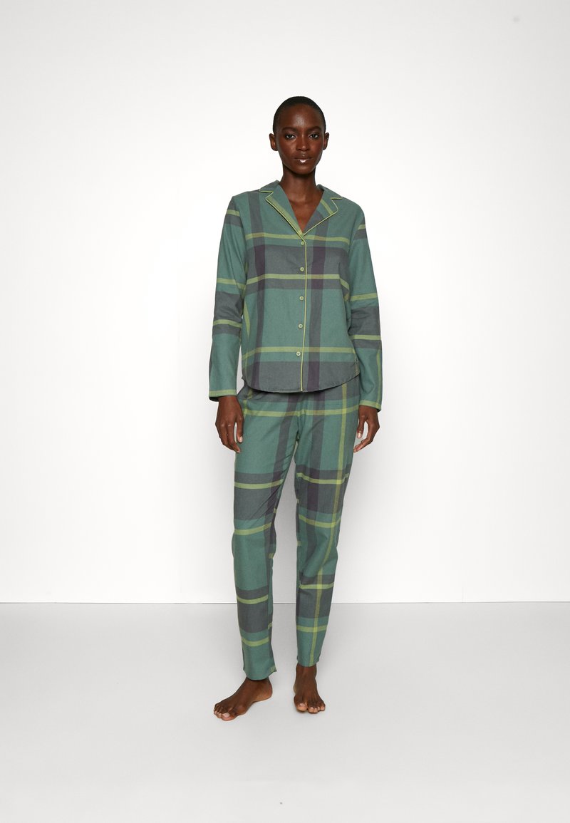 Triumph BOYFRIEND CHECKS - Pijama - green/dark combination/verde ...