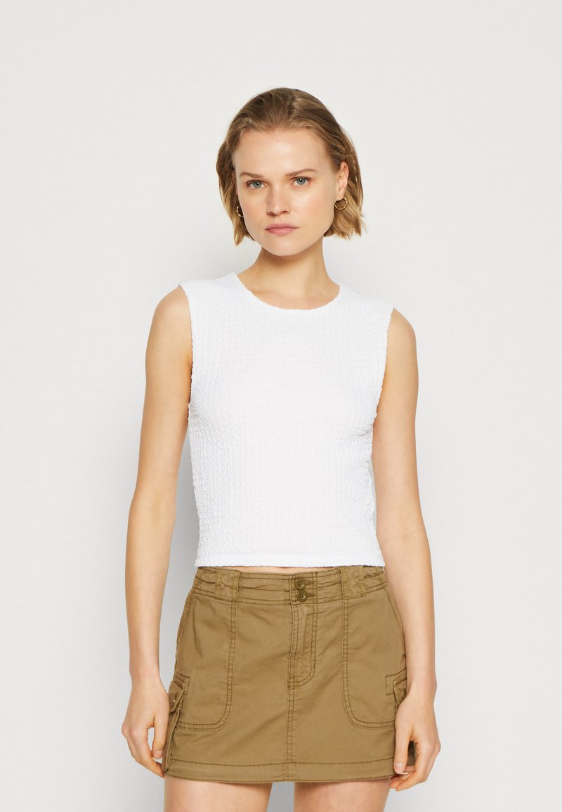 Abercrombie & Fitch BARE SHELL - Débardeur - brilliant white/blanc ...