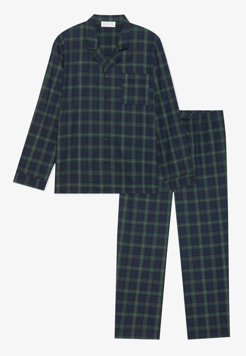 Pier One SET - Pyjamas - navy/green/mørkeblå - Zalando.dk