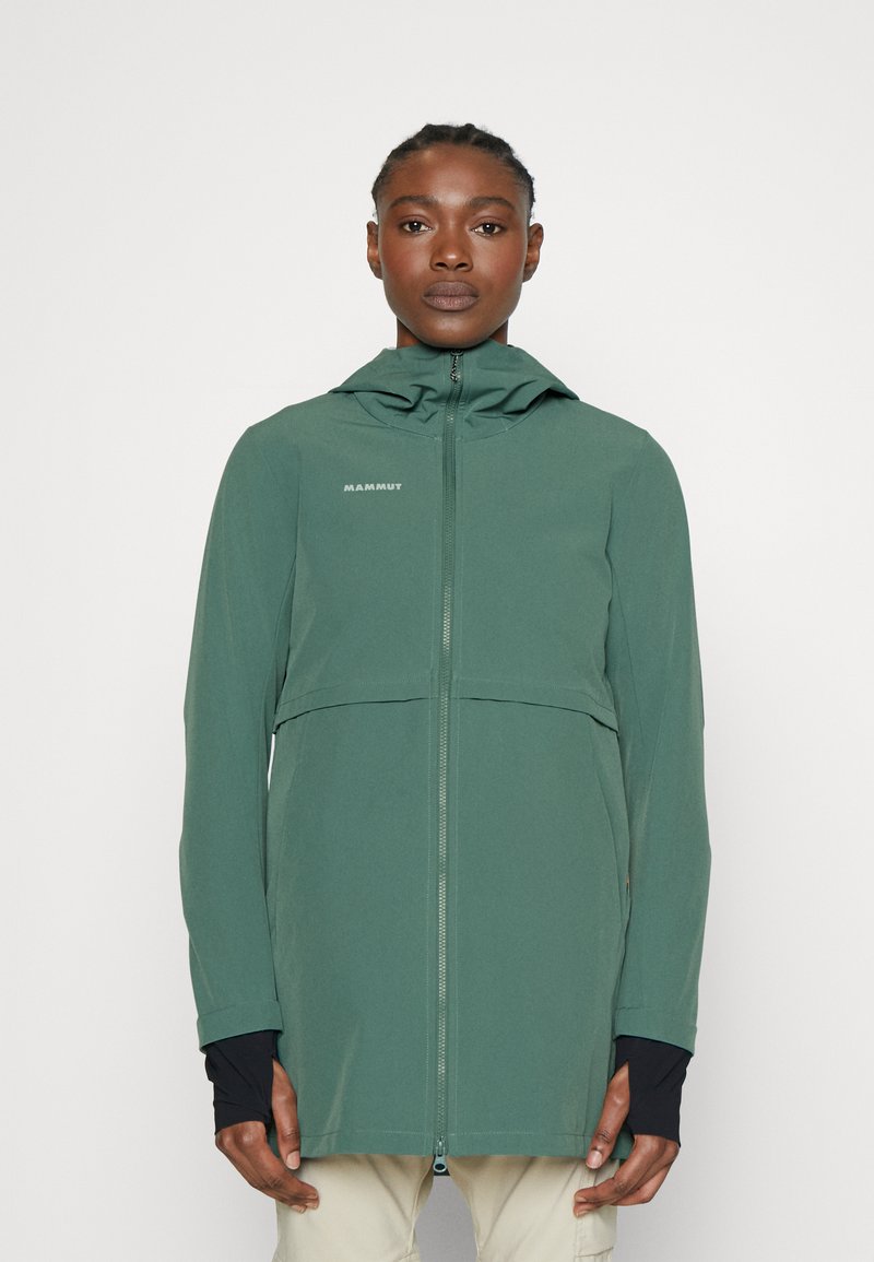 Mammut SEON HOODED JACKET WOMEN - Giacca softshell - dark jade/verde ...