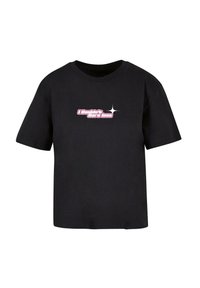 Mister Tee COULDN'T CARE LESS - T-shirt med print - black/svart ...