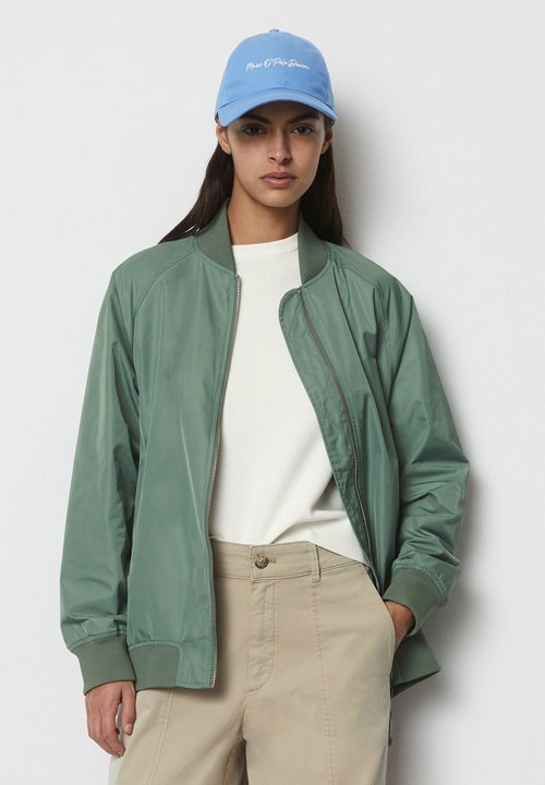 Marc O'Polo DENIM QUILTED ZIPPER PATCH POCKETS COLLAR - Kurzmantel ...