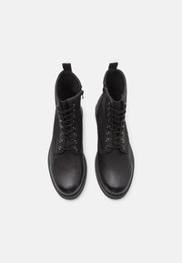 Pier One LEATHER - Lace-up ankle boots - black - Zalando.co.uk