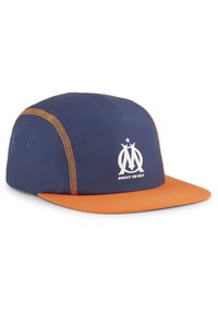 Puma OLYMPIQUE DE MARSEILLE STATEMENT - Cap - club navy fluro orange ...