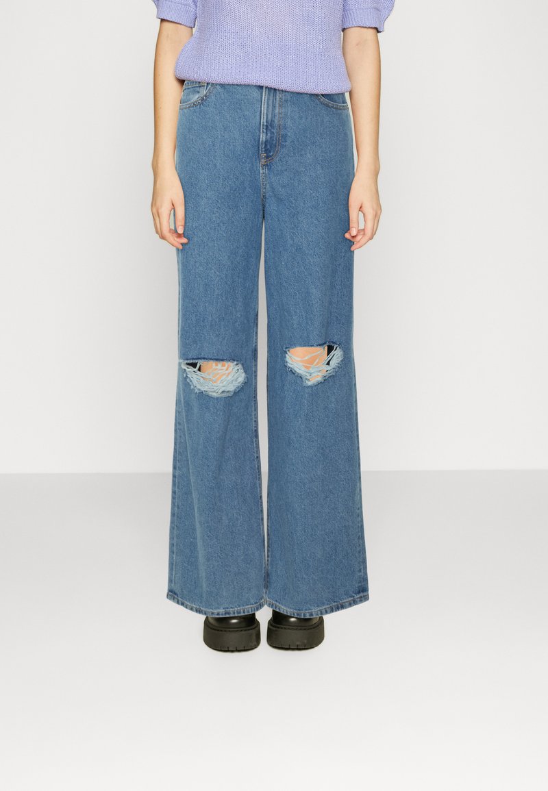 JJXX JXTOKYO WIDE - Blugi evazați - light blue denim/denim albastru ...